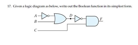 Solved Given A Logic Diagram As Below Write Out The Chegg