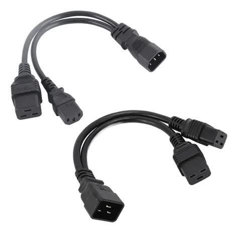 Iec320 C14 To C19 C13 Power Cable 2pcs Y Splitter Adapter Mercadolivre