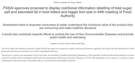 Prerana Preyasi On Linkedin Fssai Nutritional Labels Bold Letters