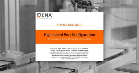 High Speed Port Configuration Application Note