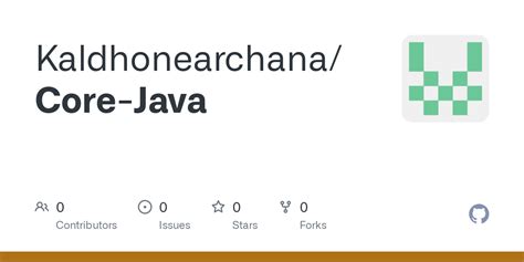 Github Kaldhonearchana Core Java