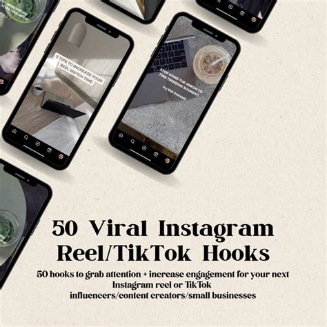 50 Viral Instagram Reel/tiktok Hooks, Influencer, Entrepreneur, Small ...