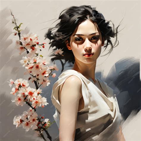 Premium Photo Portrait Of Beautiful Asian Girl Art Fashion Portrait