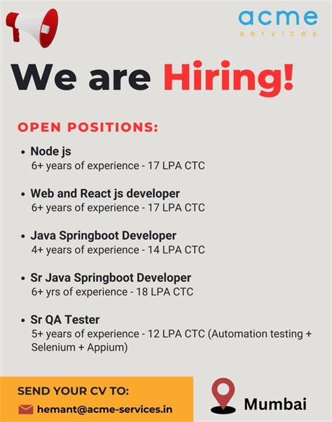 acme services on linkedin recruitment hiring jobsearch jobopening it nodejs webdeveloper…