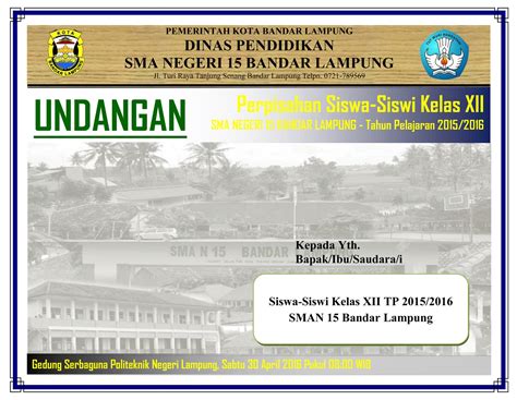 80 Koleksi Contoh Undangan Perpisahan Siswa Kelas Xii Gratis Terbaik