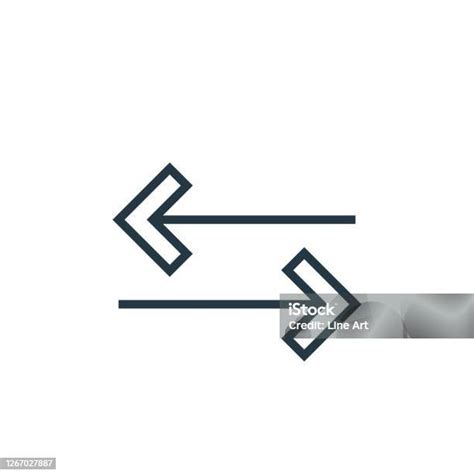 화살표 개념에서 아이콘 벡터를 변경합니다 변경 편집 가능한 스트로크의 얇은 선 그림입니다 웹 및 모바일 앱 로고 인쇄 미디어에