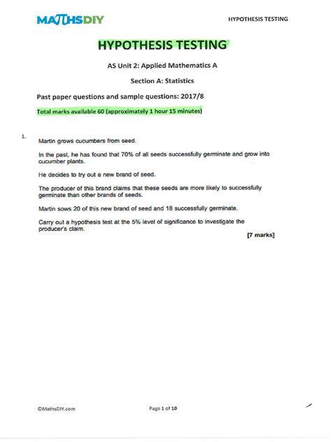 hypothesis testing pdf