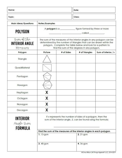 Geometry Unit Polygons Quadrilaterals All Things Algebra