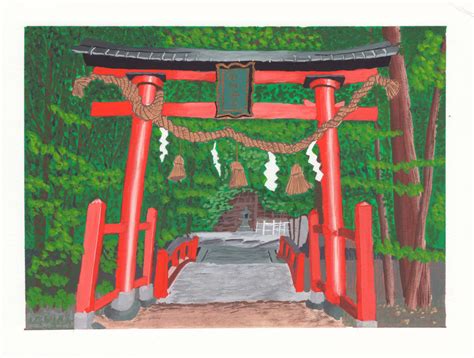 Torii From Hosokawa Shrine By Dave Astels Artwork Archive