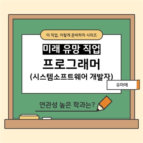 프로그래머시스템소프트웨어 개발자 관련 학과 및 자격증 연봉 되는 법 미래 전망까지 네이버 블로그