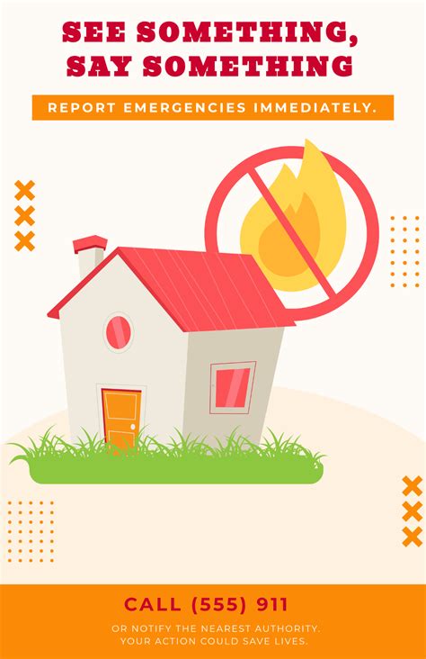 Free Emergency Reporting Poster Template To Edit Online