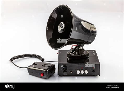 Amplified Sound System. Amplifier Amplifier Microphone Speaker isolated ...