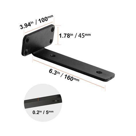 Mophorn Shelf Bracket 8”l X 4”w X 1 6”h 6 Pcs Heavy Duty Floating Shelf Brackets Brackets For