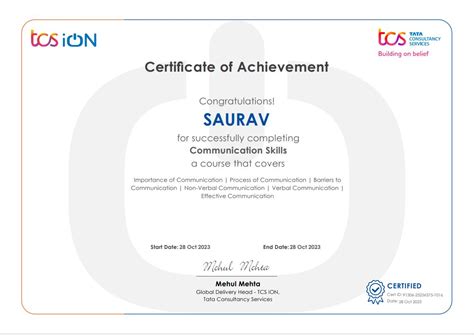 Saurav Thakur On Linkedin Tcsion Communicationskills