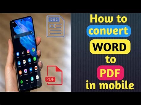 How To Convert Word To PDF In Mobile Phone Convert Word To PDF In