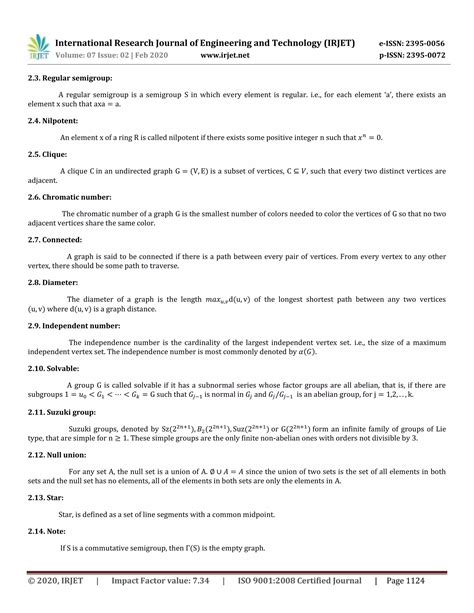 Irjet Commuting Graph Of Boundedly Generated Regular Semigroup Pdf