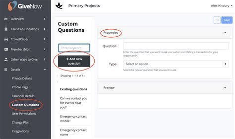 How Do I Create Custom Questions Givenow