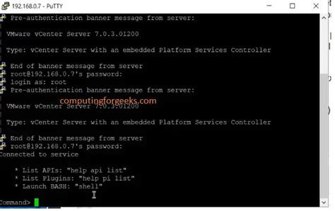 Patching Vmware Vsphere Vcenter 70 Using Cli Computingforgeeks