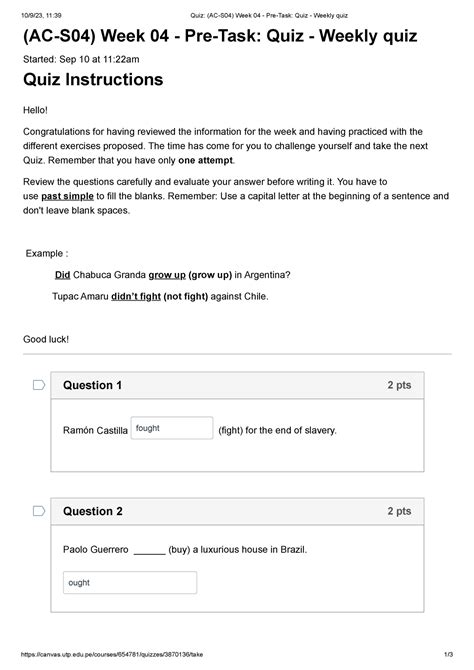 Quiz Ac S04 Week 04 Pre Task Quiz Weekly Quiz Courses654781quizzes3870136