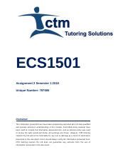 ECS Assignment Semester Docx ECS Assignment Semester Unique Number