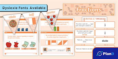 Planit Maths Y1 Fractions Display Pack Twinkl