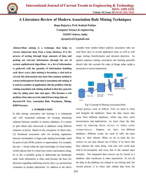 A Literature Review Of Modern Association Rule Mining Techniques Pdf
