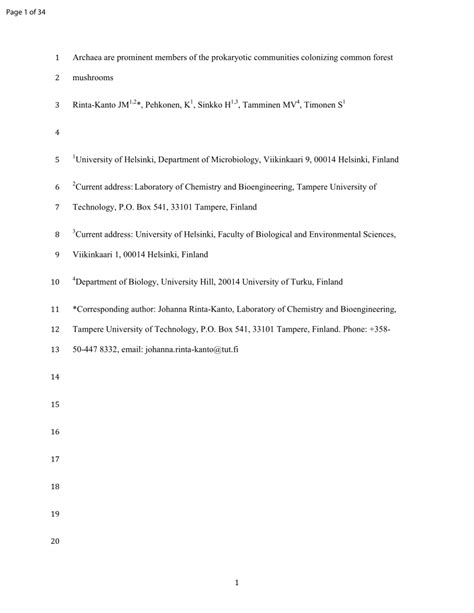 Pdf Archaea Are Prominent Members Of The Prokaryotic Communities Colonizing Common Forest