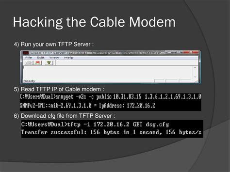 PPT HACKING THE CABLE MODEM PART PowerPoint Presentation Free Download ID