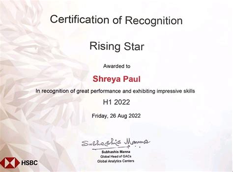 Dataanalytics Achievement Hsbcindia Analytics Career Shreya Paul