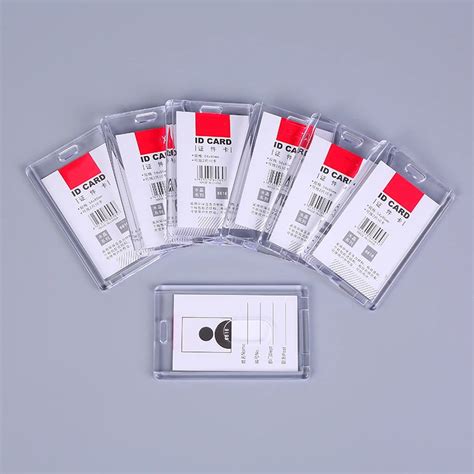 투명 아크릴 카드 커버 케이스 배지 홀더 직원 Id 이름 태그 패스 버스 카드 홀더 슬리브 비즈니스 용품뱃지 홀더 And 액세사리 Aliexpress