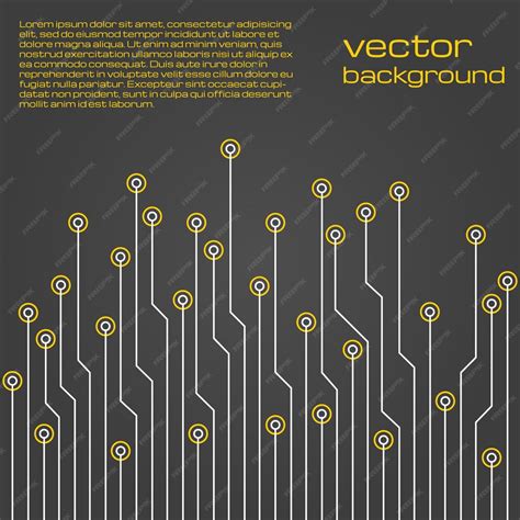 Premium Vector Abstract Technological Grey And Yellow Background With Elements Of The