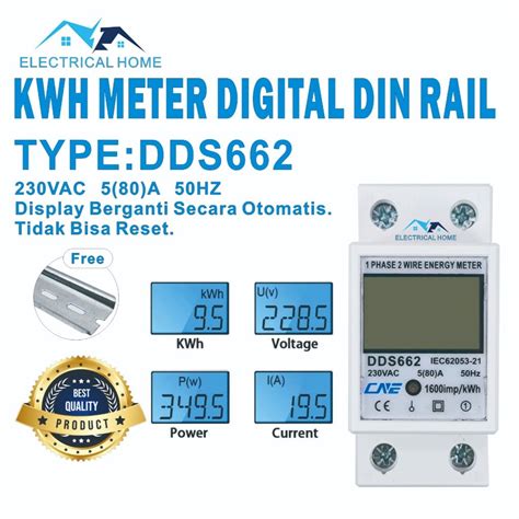 Jual New Produk Kwh Meter Digital 1 Phase 580a 4 In 1 Kwhvmamwatt