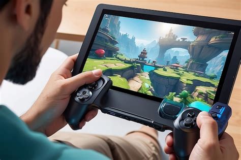 Premium Photo Person Playing 3d Video Games On Device