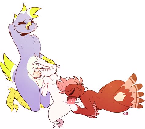 rule 34 anthro avian ball fondling balls bird bisexual bisexual