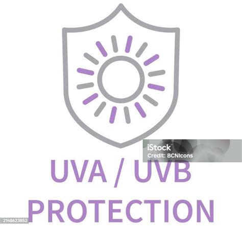 Uvauvb 차단 라인 아이콘 라벨에 대한 스톡 벡터 아트 및 기타 이미지 라벨 로고 몸 가꾸기와 미용 Istock