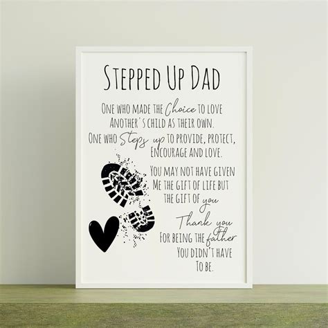 Digital Step Dad T Stepped Up Dad T Step Dad Poem T Fathers
