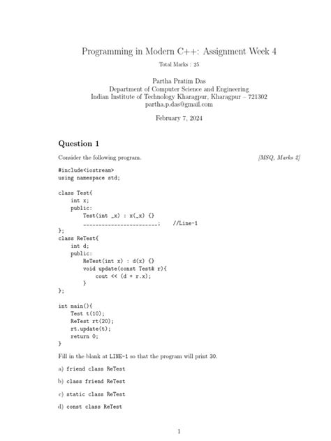 Week 4 Pdf Namespace Software Engineering