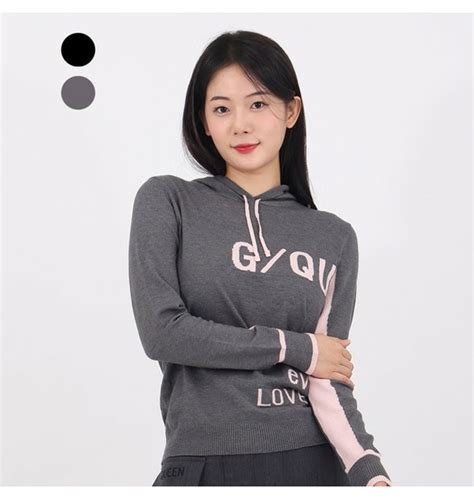 지니골프 여성 골프웨어 골프티셔츠 그린 러브 후드 니트 티몬