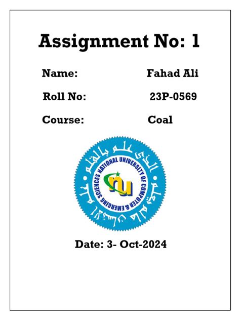 Coal Assignment1 Bcs 3d 23p 0569 Pdf