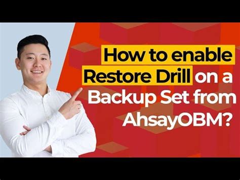 Ahsay Systems Corporation Limited On Linkedin How To Enable Restore Drill On A Backup Set From