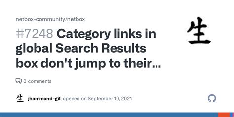 Category Links In Global Search Results Box Don T Jump To Their Relevant Sections Issue