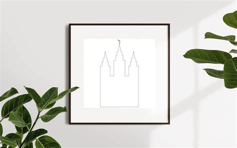 Salt Lake City Lds Temple Outline Simple Lds Temple Outline Digital