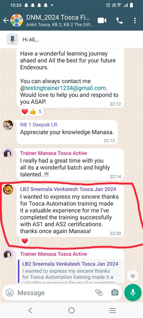 Tosca Automation Training Isha