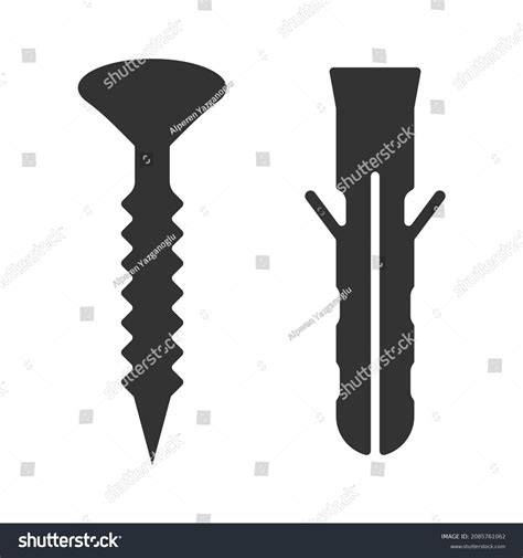Dowel Icon Screw Symbol Fastening Element Stock Vector Royalty Free 2085761062 Shutterstock