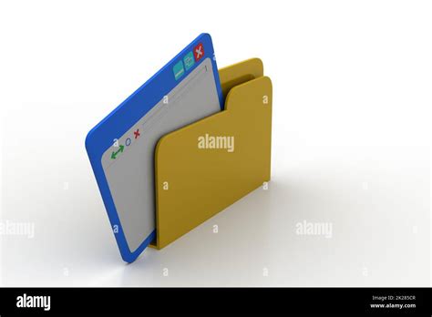 Browser Window On File Folder Stock Photo Alamy