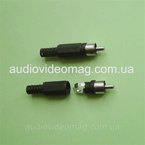 Купить Штекер RCA (тюльпан), пластиковый, цвет черный: продажа, цена в ...