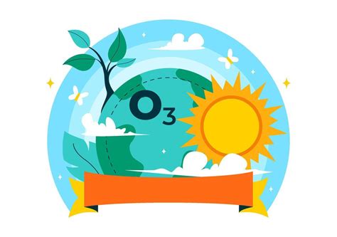 Save The Ozone Layer Illustration In Flat Background For September 16