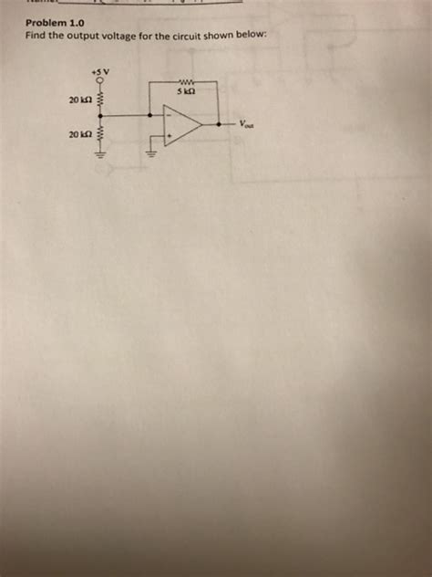 solved find the output voltage for the circuit shown below