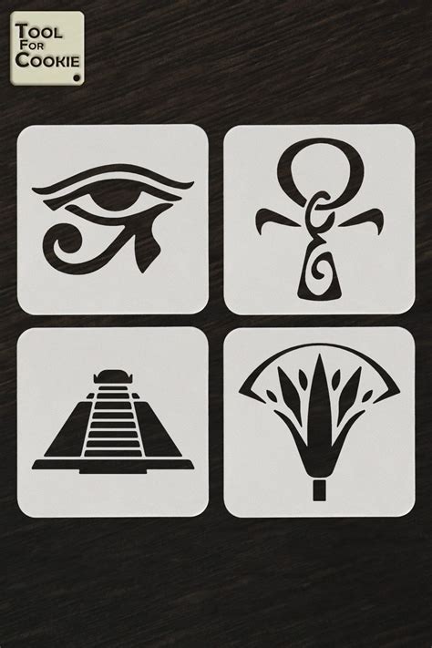 Egyptian Symbols Stencil Scarab Stencil Eye Of Ra Stencil Ankh Stencil Custom Stencil Etsy