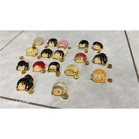 Jual Pin Bros Kecil Versi Chibi Demon Slayer Chibi Version Akaza